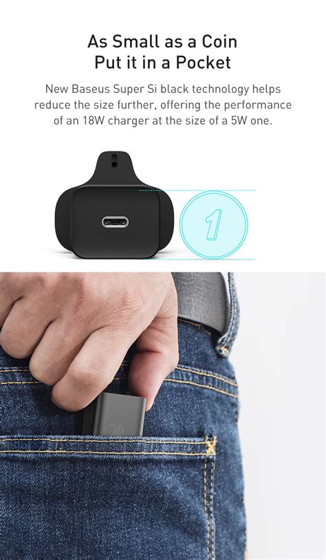 Baseus Super Si Mini USB C Charger Support QC3 0 PD Fast Charging