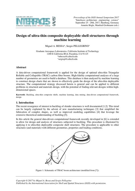 Pdf Design Of Ultra Thin Composite Deployable Shell Structures Through Machine Learning