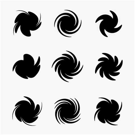 Premium Vector Abstract Spiral Shape Set For Graphics Design