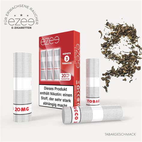 E Zigarette Depots Einweg X 3 Tabak 20mg Nikotin Ezee