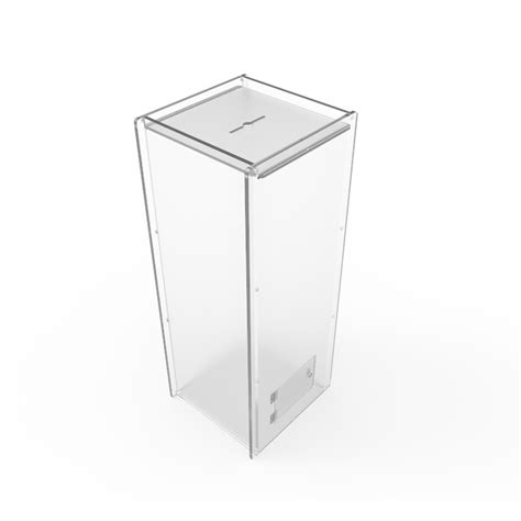 Clear Acrylic Plexiglass Charity Donation Box Poll Collection Ballot