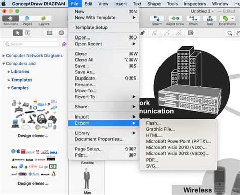 Creating Computers And Communications Infographics Conceptdraw Helpdesk