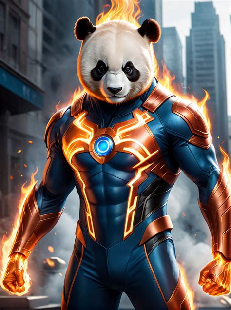 ArtStation - +100 Panda SuperHeroes