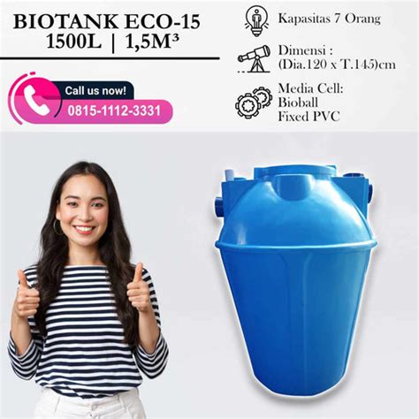 Jual Biotank 1500 Liter Biofil 15m3 Vertikal Jakarta Barat Rumah