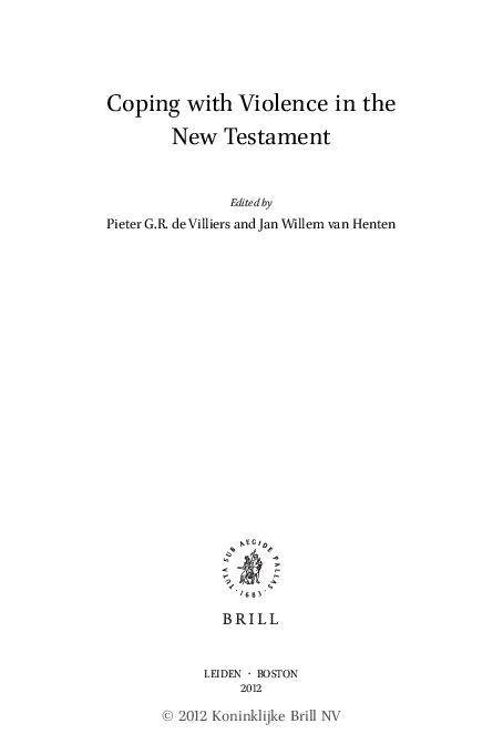 Pdf Violence And Peace In The New Testament