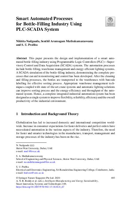 Pdf Smart Automated Processes For Bottle Filling Industry Using Plc