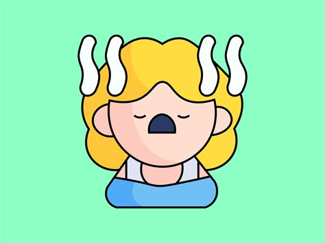 Kawaii Emotion Fatigue Icon Graphic By Naskaaset · Creative Fabrica