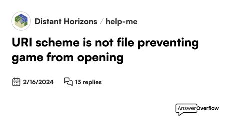 uri scheme is not file preventing game from opening distant horizons