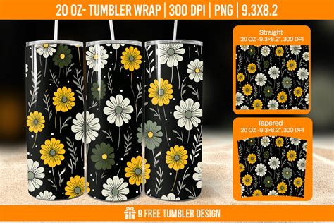 Sunflower Tumbler Wrap Designs Graphic By Hassanaasi001 · Creative Fabrica