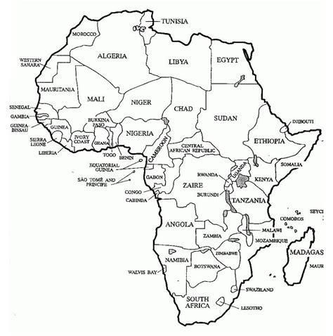 Desenhos De Mapa Da África 8 Para Colorir E Imprimir Colorironlinecom