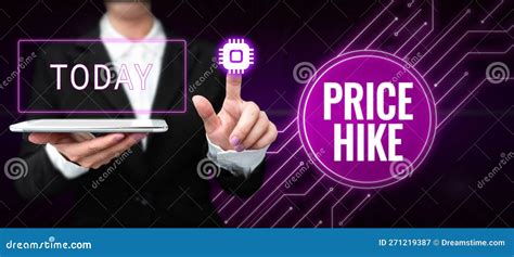 Conceptual Display Price Hike Internet Concept Sum Of Values That