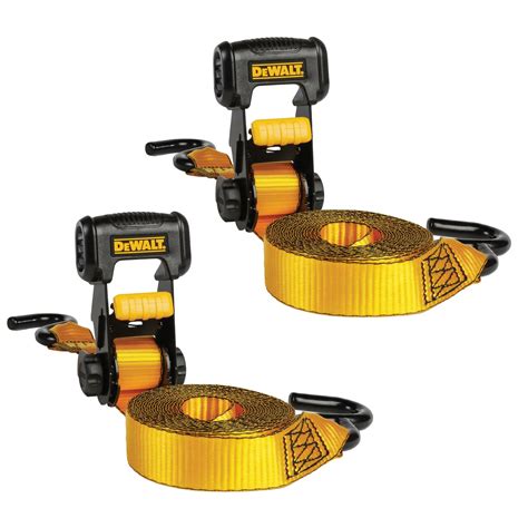 Dewalt 1 25 In X 16 Ft Ratchet Tie Down Straps 3000 Lbs Break