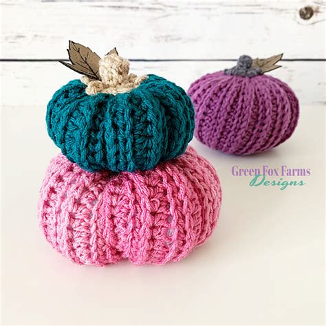 Ravelry Gourd Geous Pumpkins Pattern By Lisa M Fox
