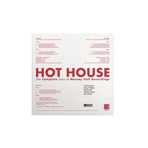 Hot House The Complete Jazz At Massey Hall Recordings Lp Shop The Musictoday Merchandise