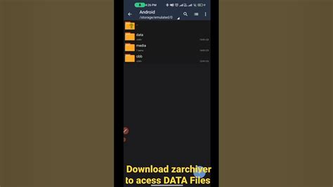 How To Open Data Files Folder Easy Way Android Zarchiver Datafolder Youtube