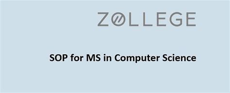 Sop For Ms In Computer Science Format Sample And Tips