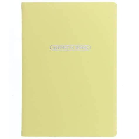 Pastel A5 Address Book Lemon