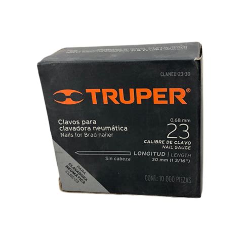 Clavos Para Clavadora Neumática Calibre 23 30mm Truper Ferreimpacto
