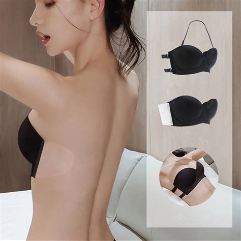 【invisible Bra】sexy Girl Non Slip Backless Wire Bra Womens Push Up