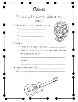 Coco Movie Questions And Activities By La Prof Geek TpT