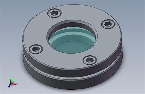 对夹法兰视镜（dn50）solidworks 2014模型图纸下载 懒石网