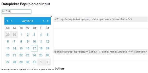 Angularjs Calendar And Date Time Picker Directive Set Qdate Angular Script