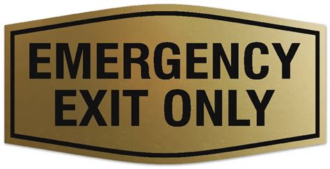 Signs Bylita Fancy Emergency Exit Only Sign Laser Engraved Lettering