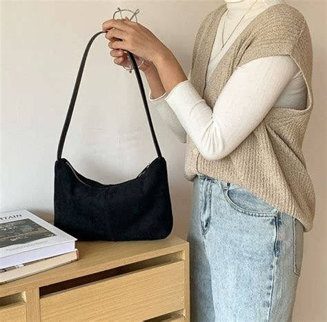 스웨이드 미니 숄더백 호보백 데일리 가을겨울 미니가방