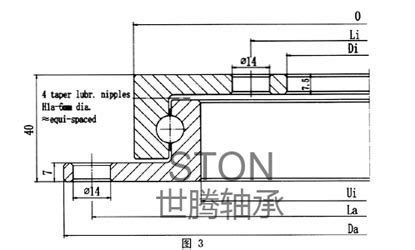单列四点接触球型转盘轴承 带法兰盘 洛阳世腾轴承有限公司