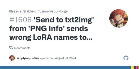 Send To Txt2img From Png Info Sends Wrong Lora Names To The Txt2img