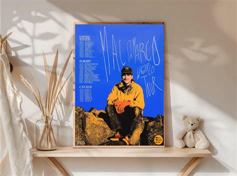 Mac Demarco World Tour 2025 Digital Indie Rock Concert Art Print Music