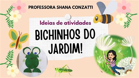 Plano De Aula Bichinhos De Jardins Educação Infantil Professor