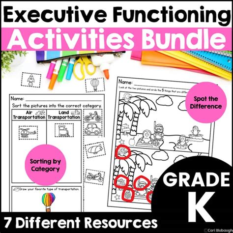 Executive Functioning Activities Kindergarten Focus Planning Memory
