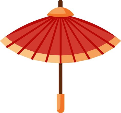Premium Vector Japanese Retro Traditional Paper Umbrella Illustration