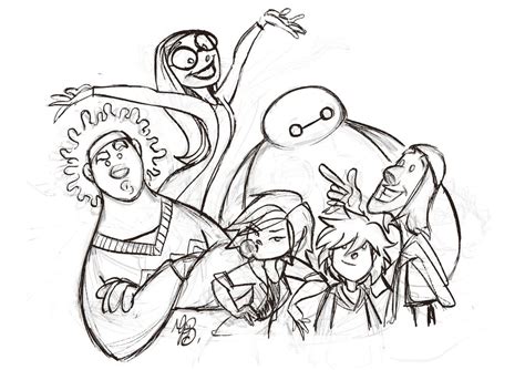 Big Hero 6 Sketch By Gabibarbosa On Deviantart
