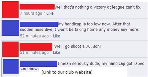 Noob Crying On Facebook That His 19 Stroke Handicap Is Too Low Imgur