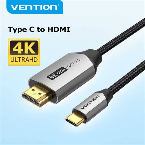 Vention Type C To Hdmi 4k 60hz Hdcp 2 2 Converter Cable Shopee Philippines