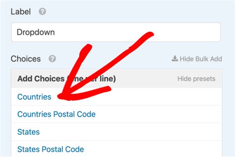 How To Add A Country Dropdown List To Your Form In Click