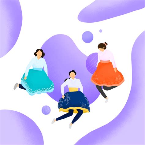한복 친구들 드로잉 일러스트 디브 스튜디오