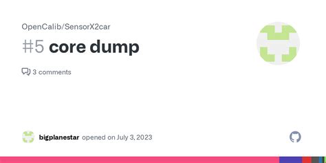 Core Dump · Issue 5 · Opencalibsensorx2car · Github