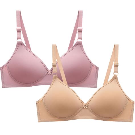 Mallwal Push Up Padded Bras For Women Lightly Lined Bra Feature V Neck