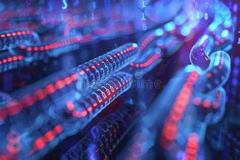 Digital Chain Of Data Stock Illustration Illustration Of Digital