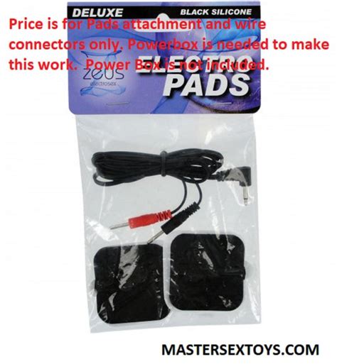 Zeus Electrosex Deluxe Silicone Black Electro Pads Free Usa Shipping