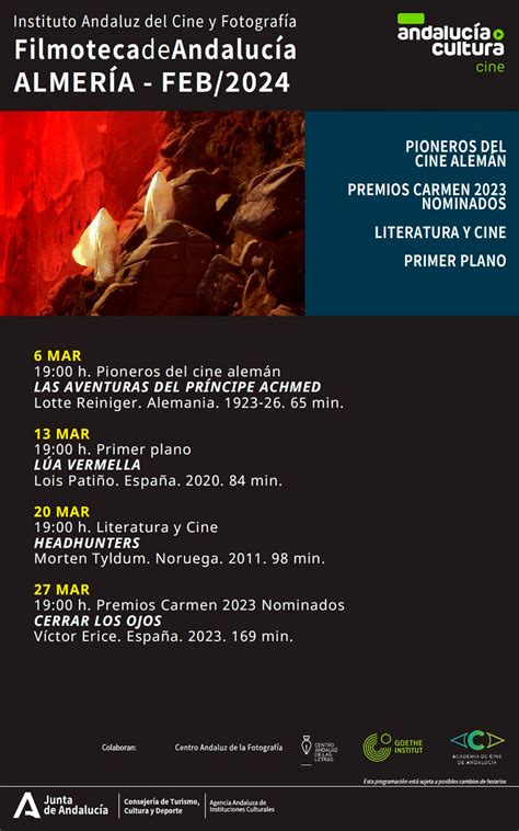 Filmoteca de Andalucía Almería Febrero Turismo de Almería