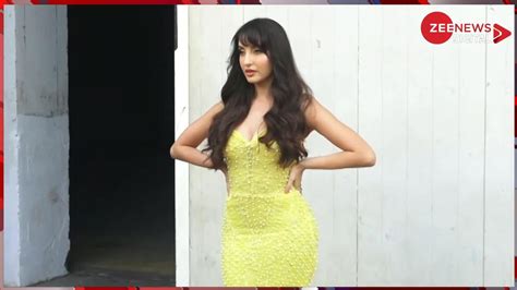 Nora Fatehi In Revealing Yellow Dress Set Fire On Internet While Doing Ramp Walk On Road Nora
