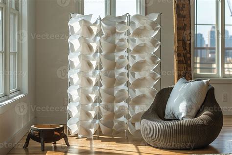 A Flexible Room Divider Crafted From Interlocking Brick Patterned