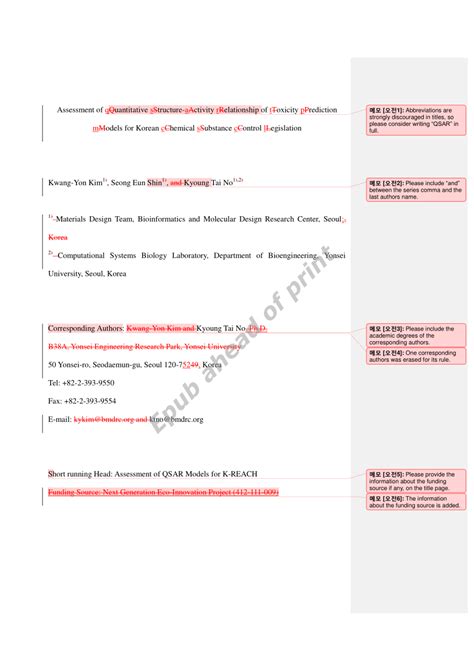 Pdf Validity And Applicability Assessment Of Qsar Toxicity Prediction Models For Korean Act On