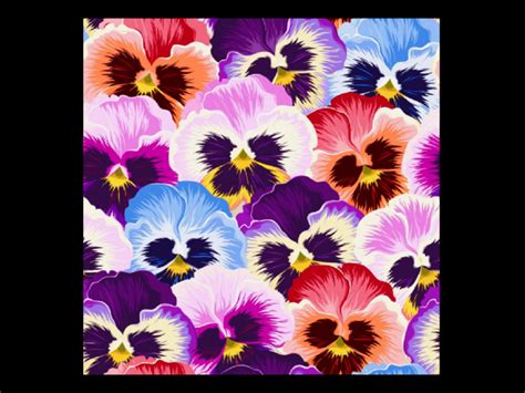 Second Life Marketplace 6kw Full Perm Seamless Pansy Wallpaper Texture