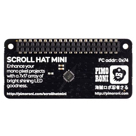 Scroll HAT Mini Module With 17x7 LED Matrix Display For Raspberry Pi White Kamami On Line