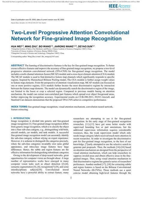 Pdf Two Level Progressive Attention Convolutional Network For Fine